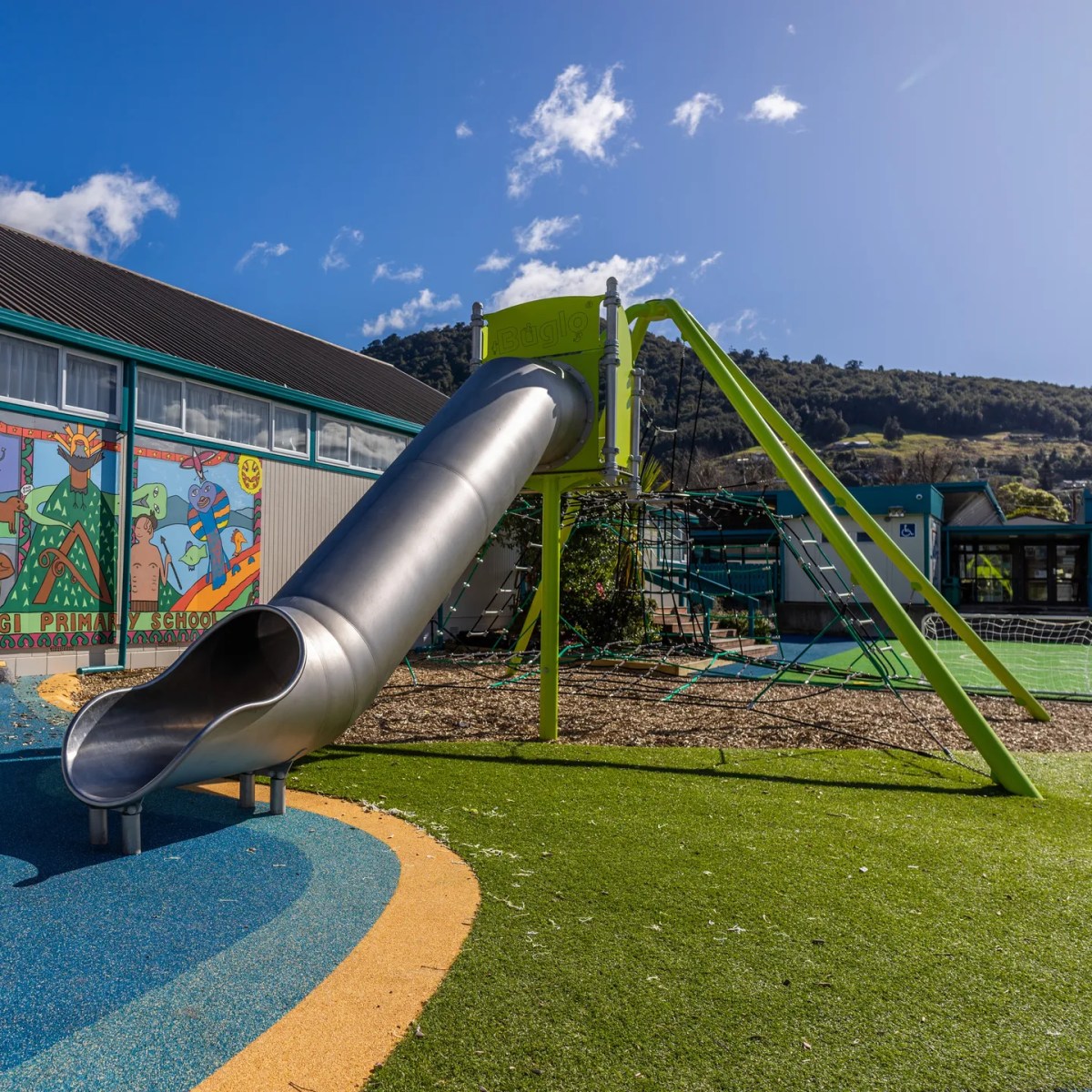 Climbing Pyramid With Tube Slide | Playground Equipment